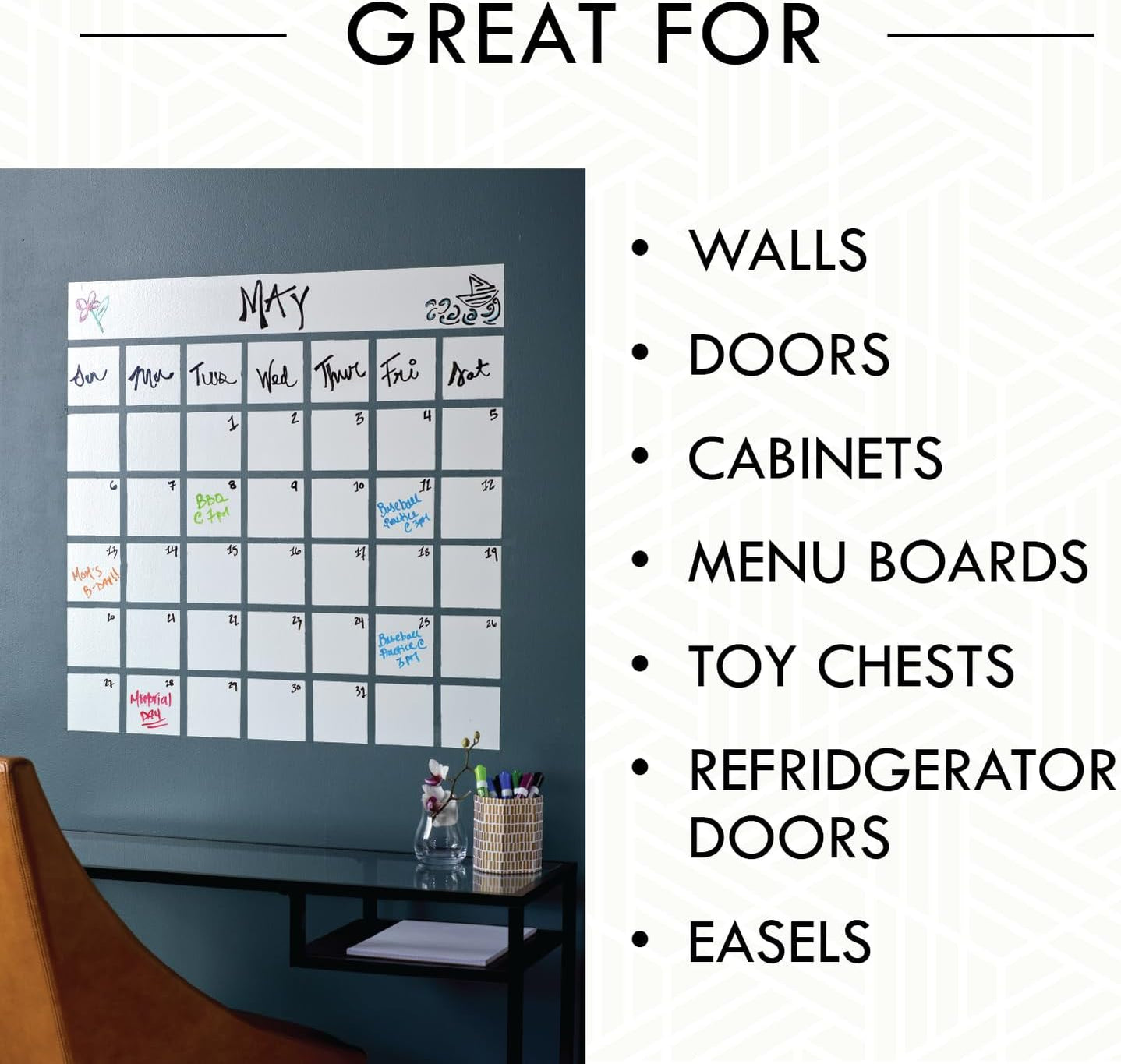 Rust-Oleum 241140 Specialty Dry Erase Brush-On Paint Kit, White 16 Fl ...