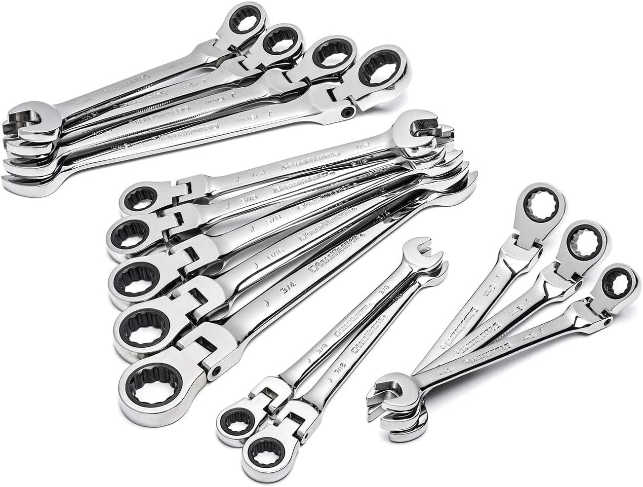 GEARWRENCH 14 Pc. 12 Pt. Flex Head Ratcehting Combination Wrench Set ...