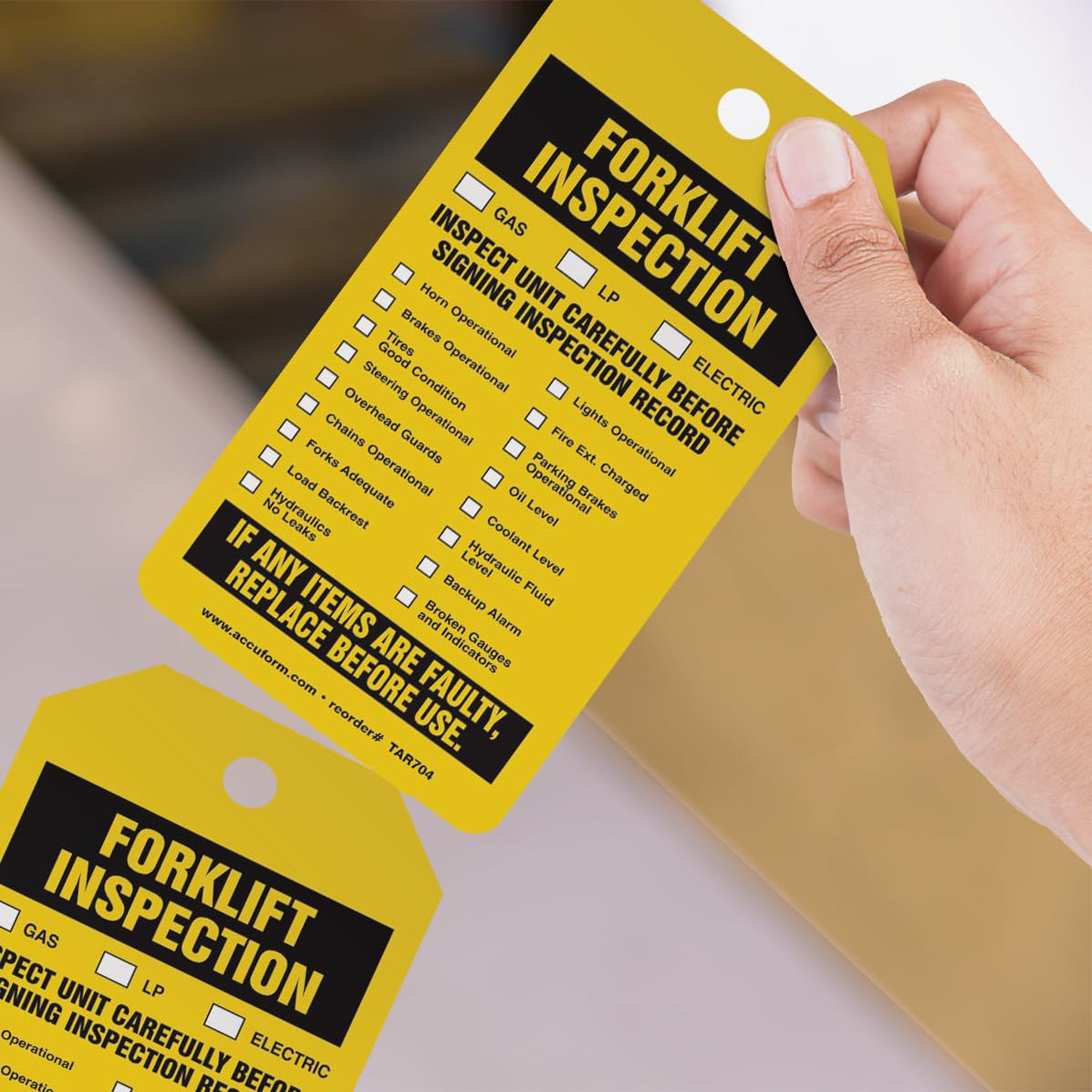 Accuform TAR704 Inspection and Status Tags by-The-Roll, Forklift Inspe ...