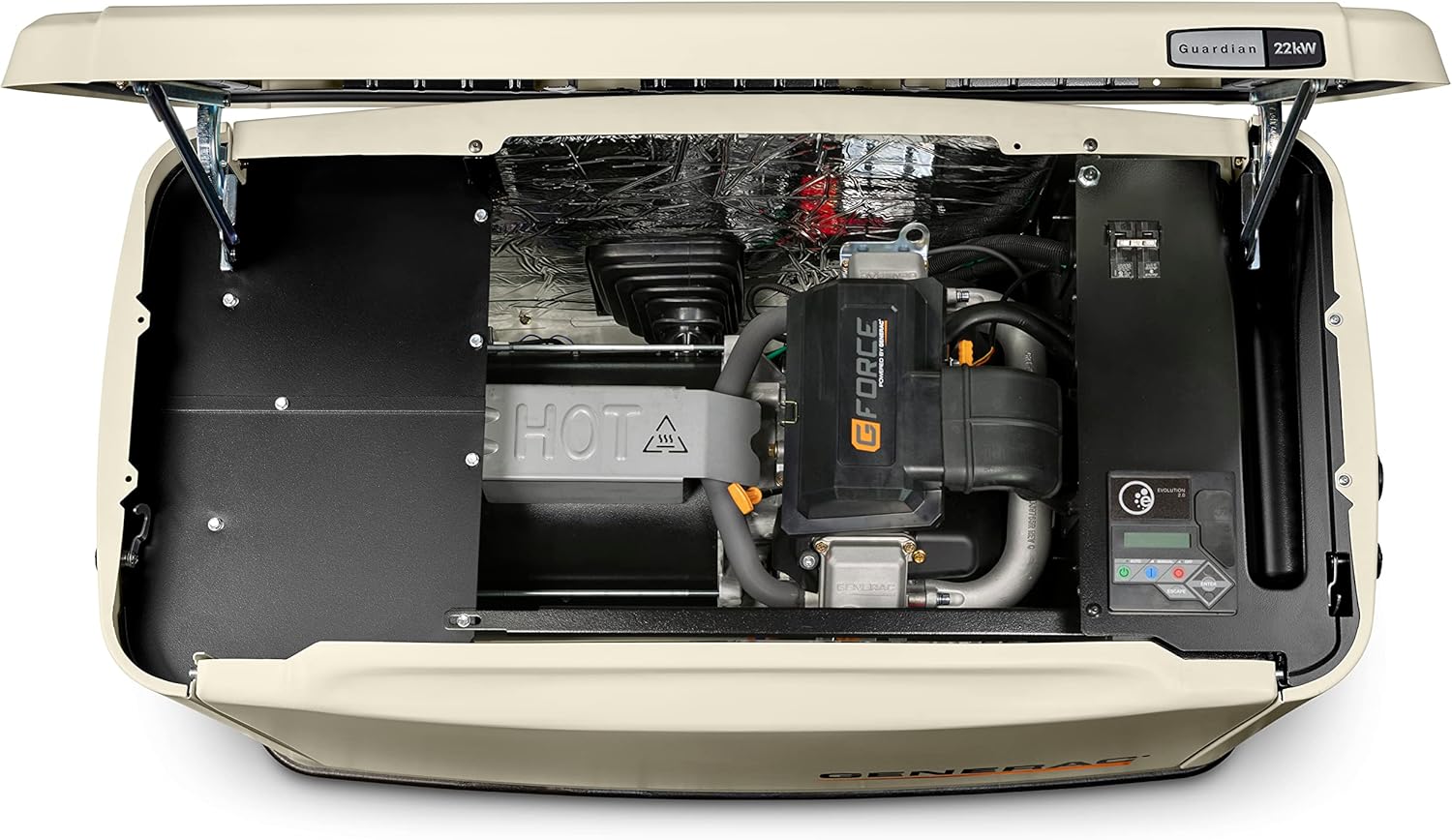 Generac 7043 Guardian 22kW LP / 19.5kW NG Home Standby Generator – Air ...