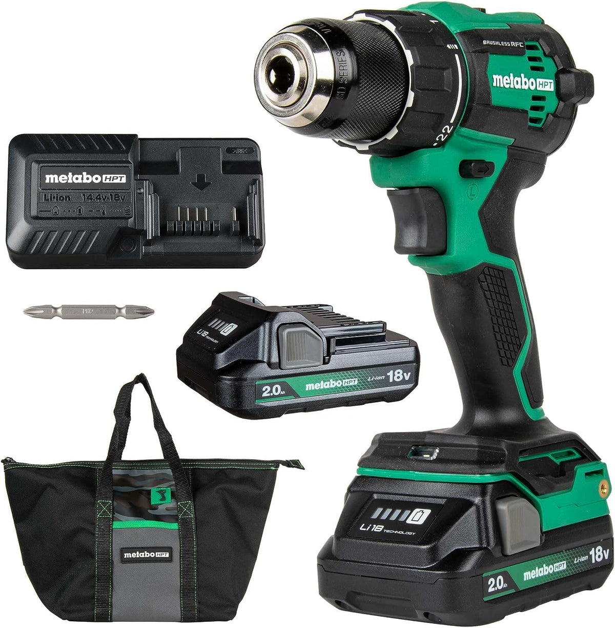 Metabo HPT 18V Multi-Volt Cordless Driver Drill Kit | 620 in-lbs. of T ...