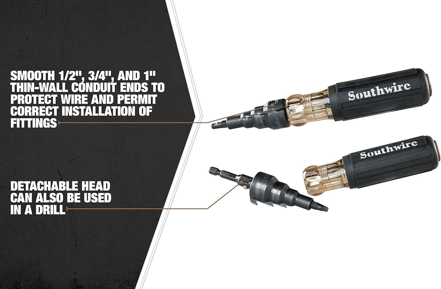 Southwire SDCFR Conduit Fitting Reaming Screwdriver; Heavy Duty; Dual ...