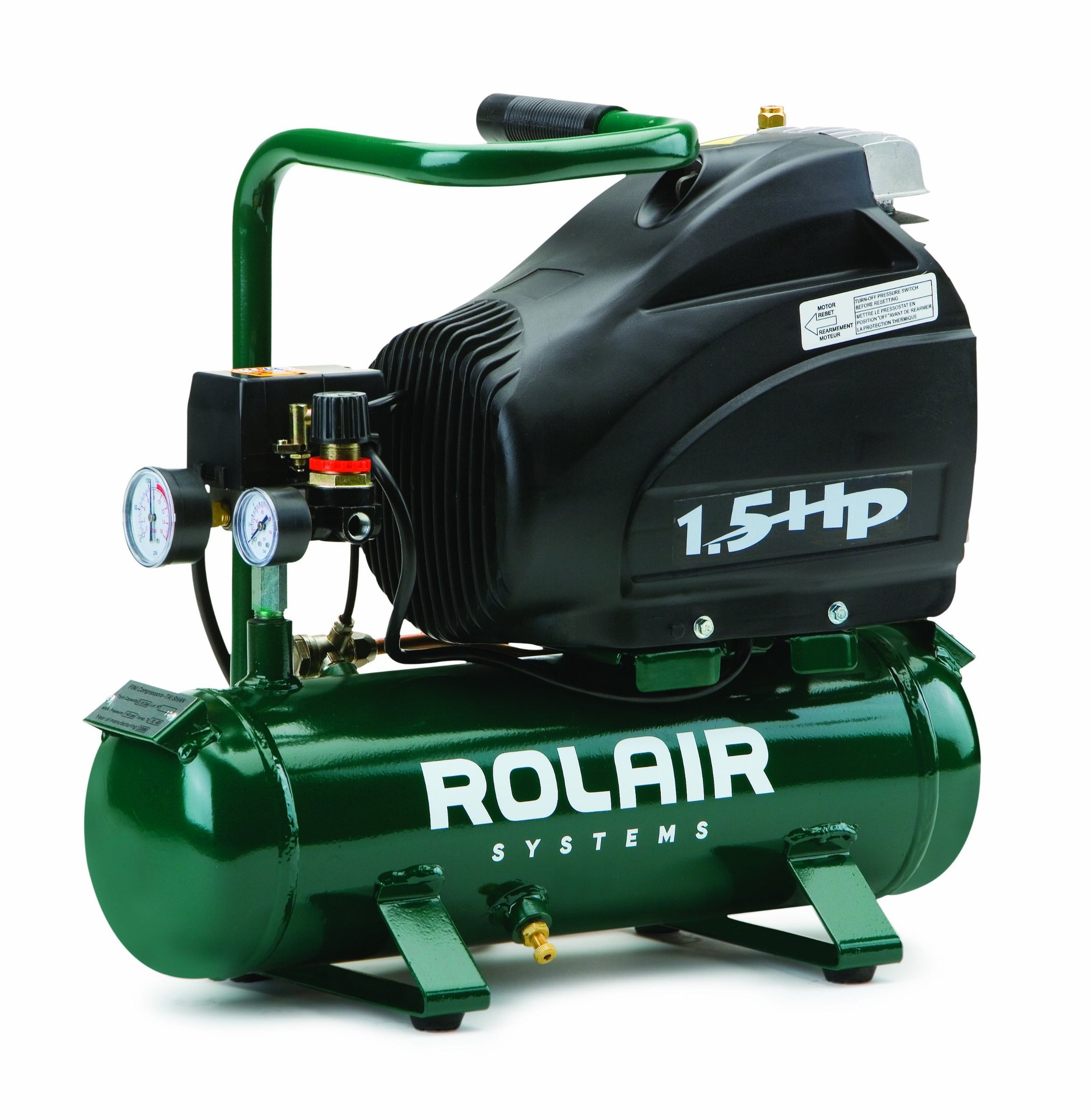 Rolair 1.5 HP Compressor with Overload Protection and Manual Reset — Contractor Tool Supply, a ...