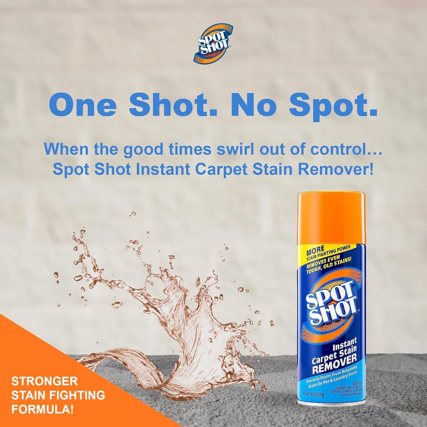 Spot Shot Instant Carpet Stain Remover Aerosol 14 oz can (Pack of 2 ...