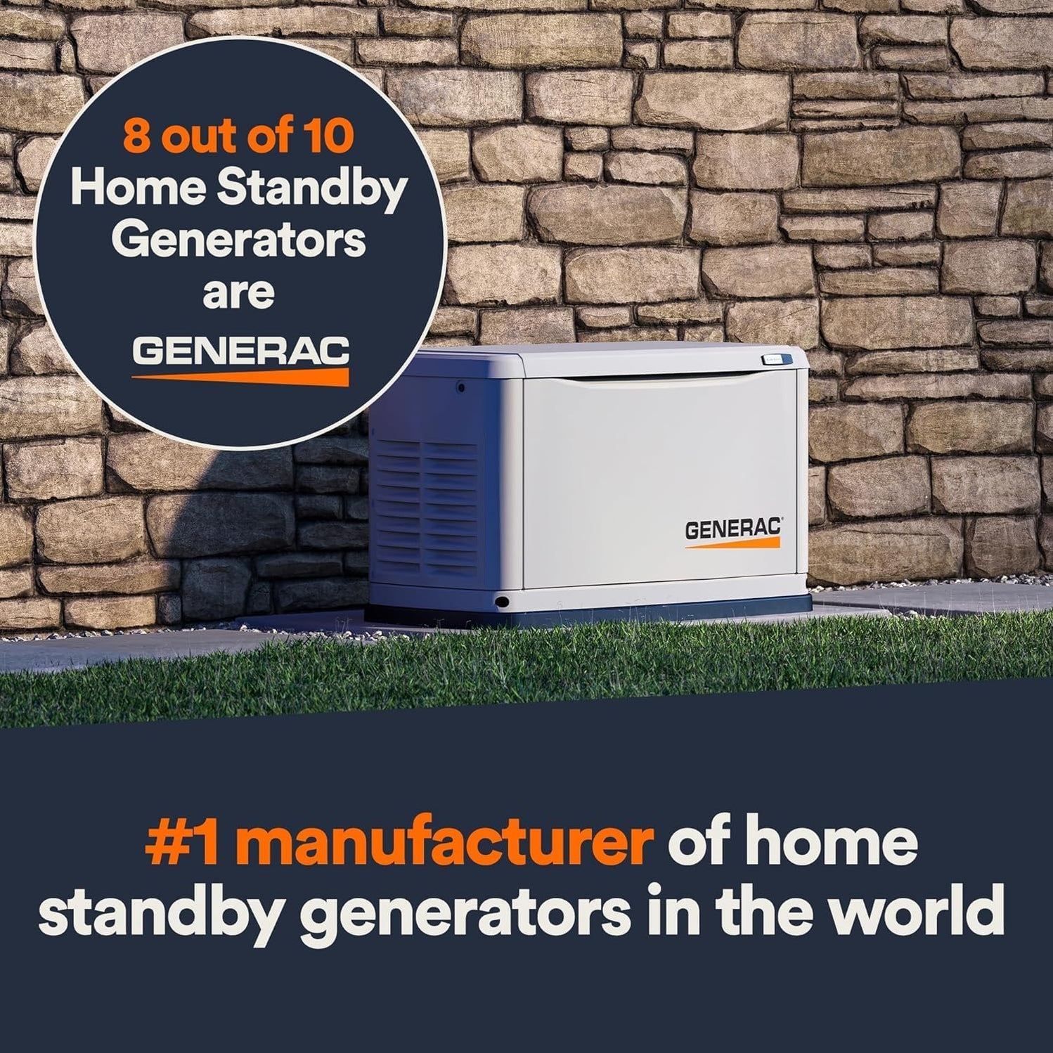 Generac 7042 Guardian 22kW Home Standby Generator – Air-Cooled, Smart ...