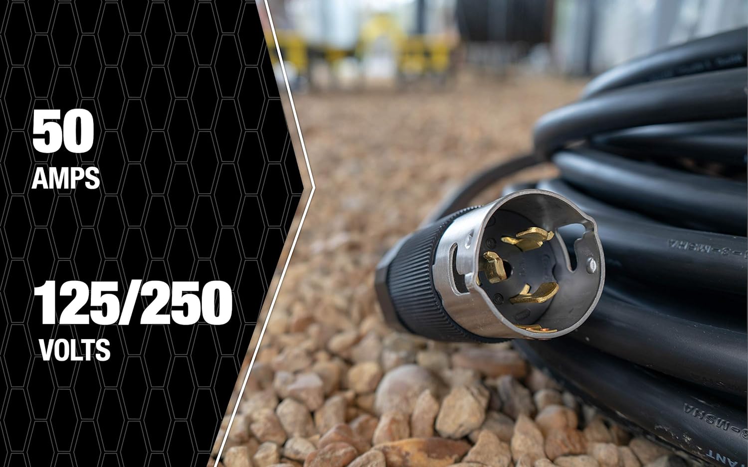 Southwire Extra Duty Outdoor Extension Cord, 50Ft, 8 Gauge, 50 AMP, Tw ...