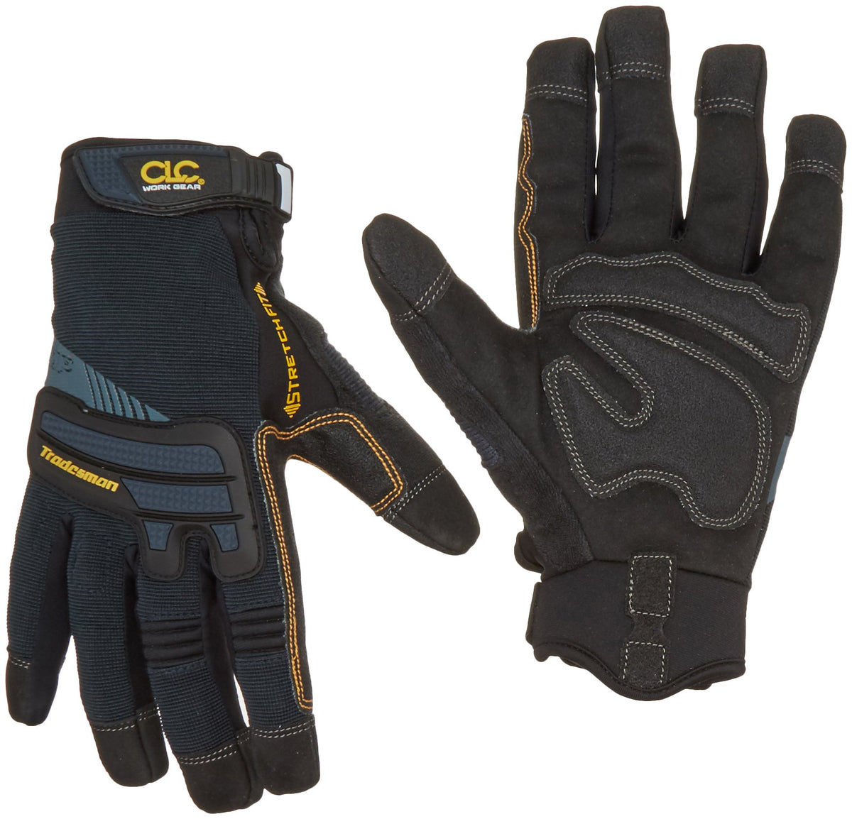 CLC Custom Leathercraft 145XL Tradesman Glove, Black/Grey X-Large ...