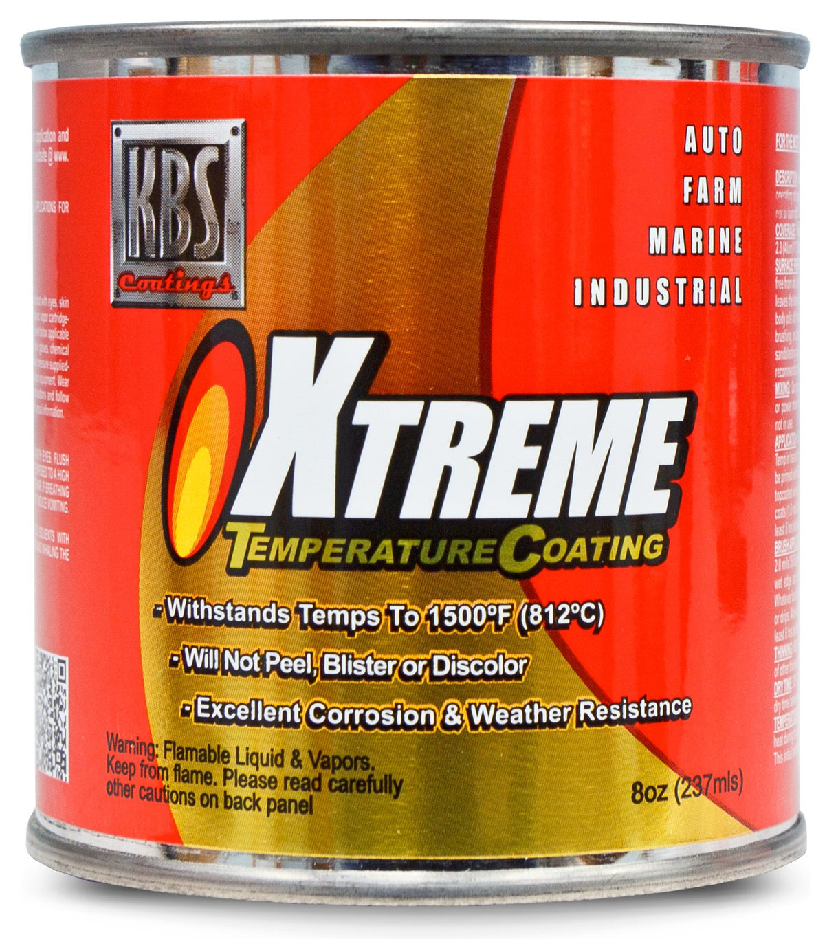 KBS Coatings 65203 Aluminum Xtreme Temperature Coating - 8 fl. oz ...