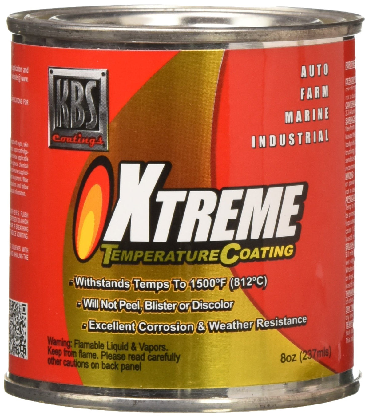 KBS Coatings 65210 Flame Blue Xtreme Temperature Coating - 8 fl. oz ...