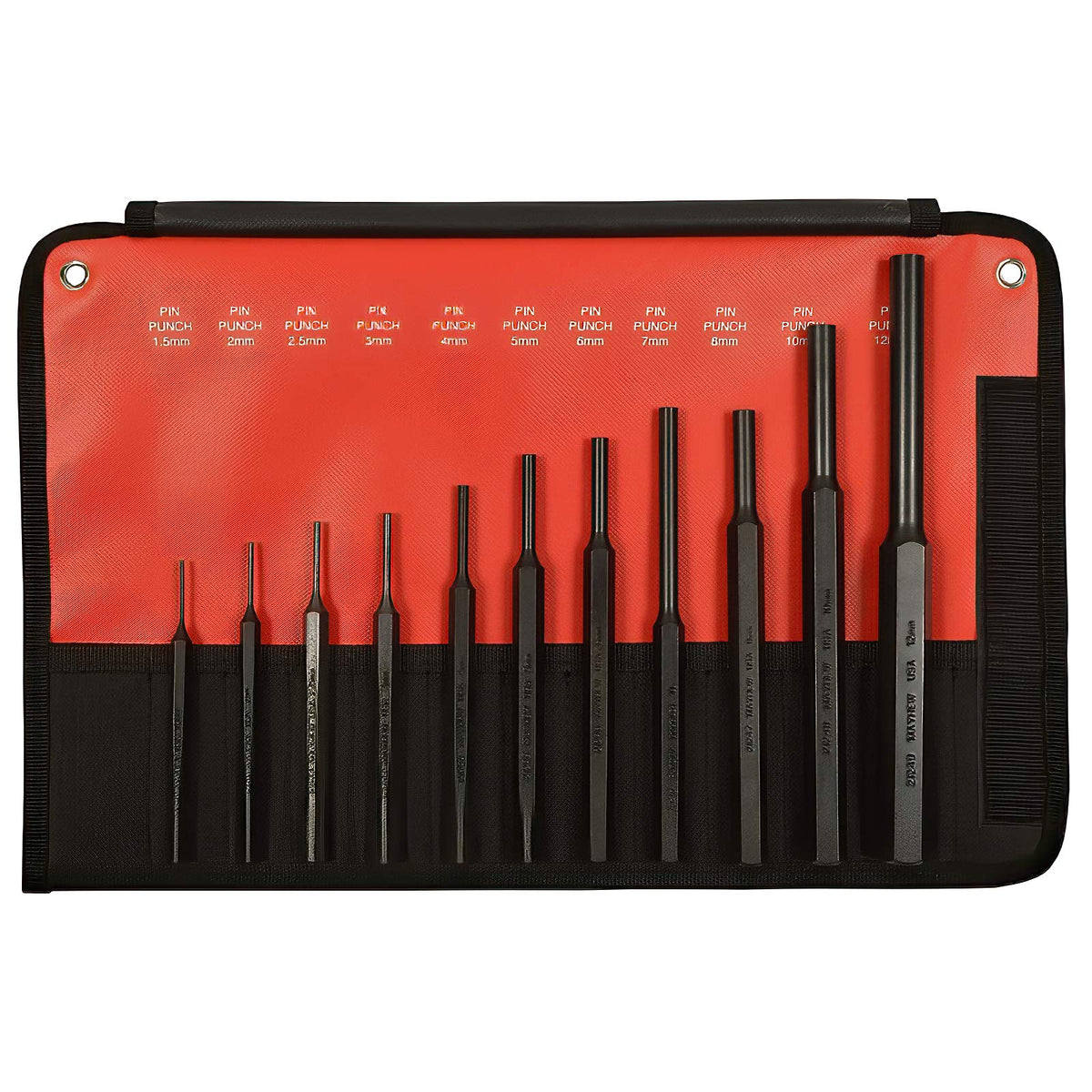 Mayhew 66253 11-Piece Hardened Steel Pin Punch 11 Piece Metric — Contractor Tool Supply, a Vera ...