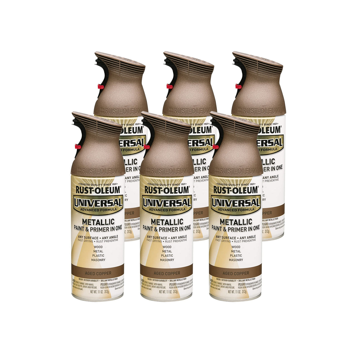 Rust-Oleum 249132 Universal All Surface Metallic Spray Paint, 11 oz, A ...