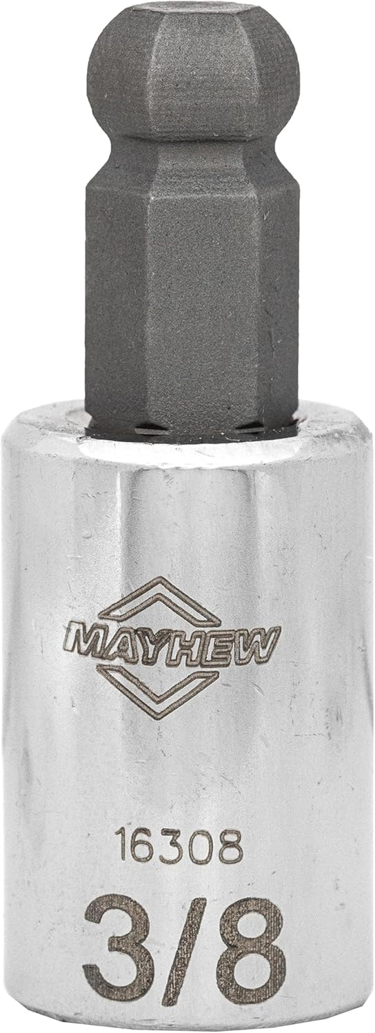 Mayhew Tools 16022 SAE Ball Hex Socket Bit Set, Chrome Plated, 8-Piece ...