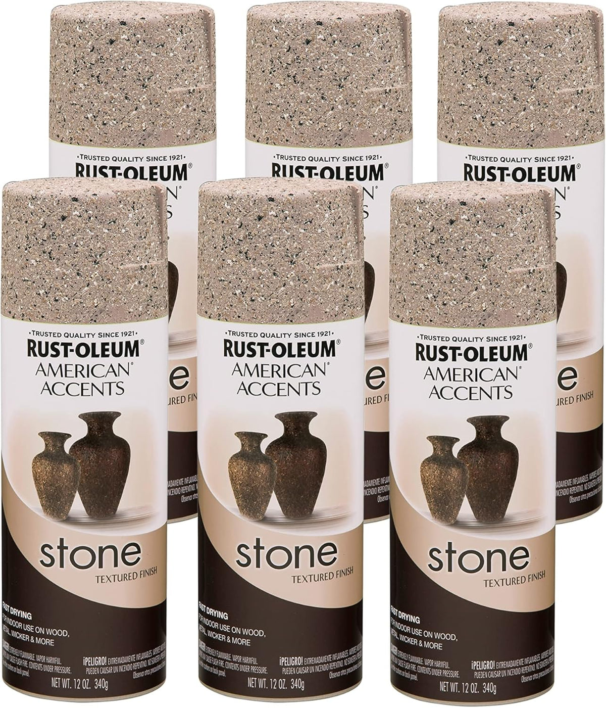 Rust-Oleum 6PK Stone Creations Spray, 12 oz, Pebble, 6 Pack ...