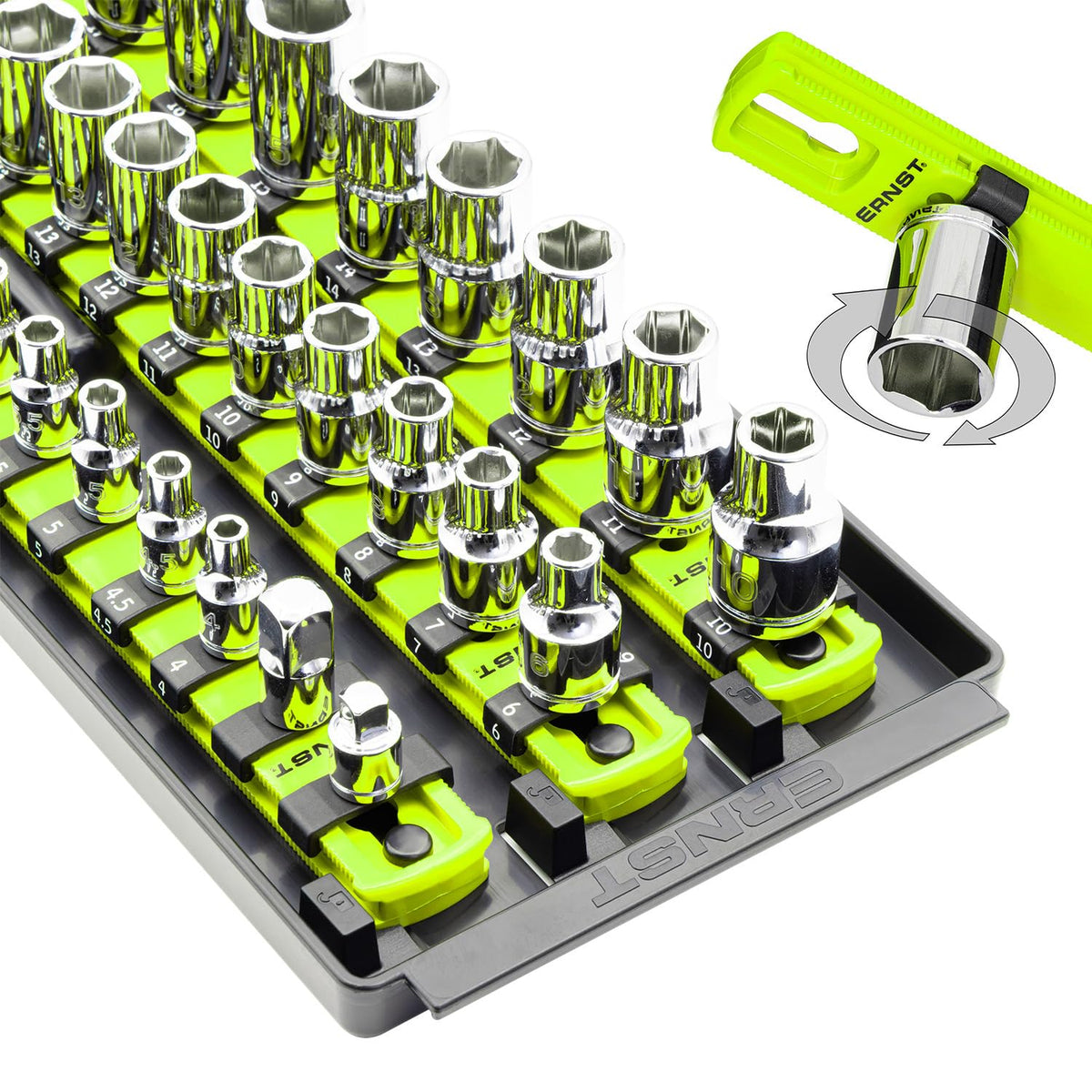 Ernst Manufacturing 8460HV Socket Boss 3-Rail Multi-Drive Socket Rail ...