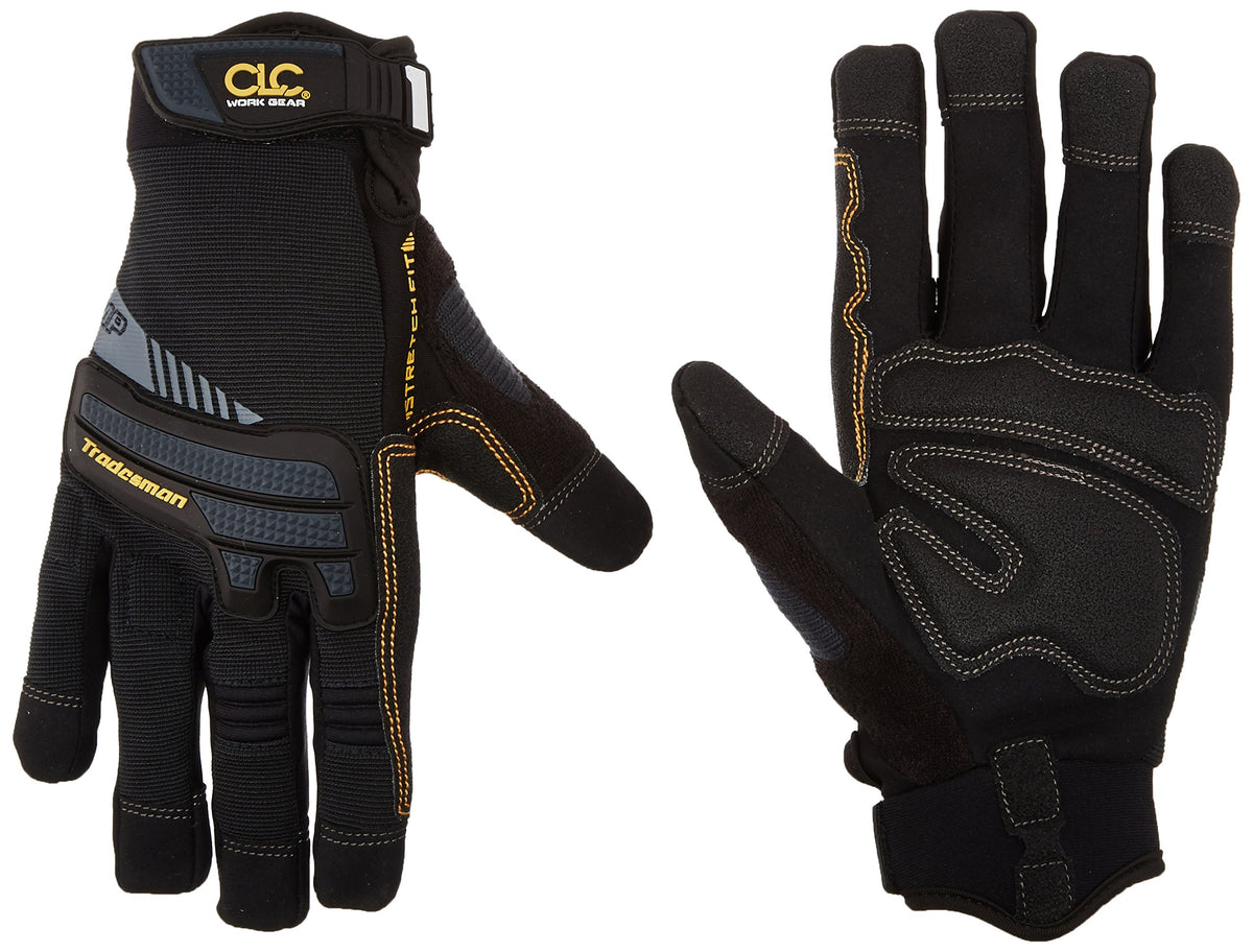 Custom Leathercraft 145S Tradesman Work Gloves, Small, Black (Pack of ...