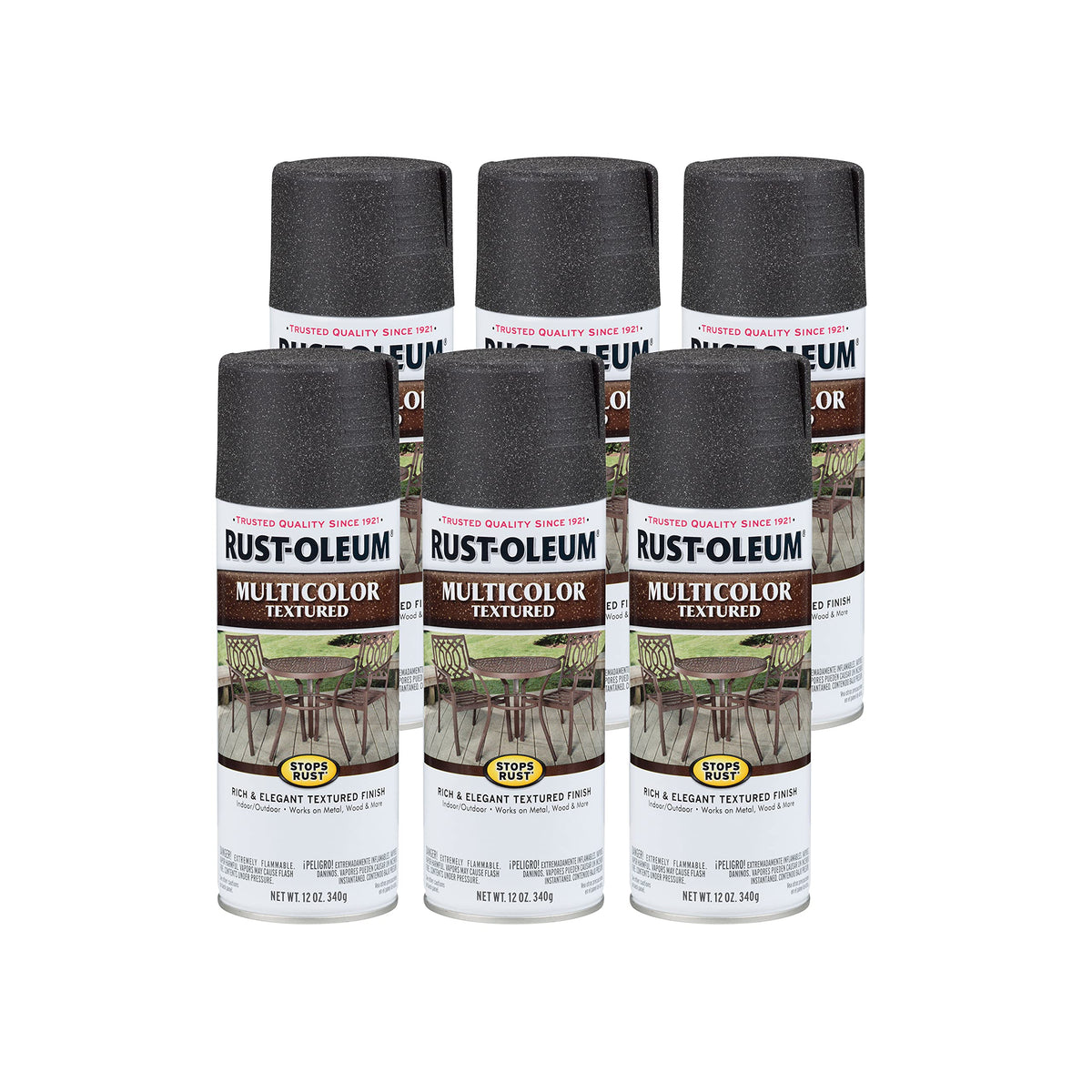 Rust-Oleum 223525 Stops Rust Multi-Color Textured Spray Paint, 12 oz ...