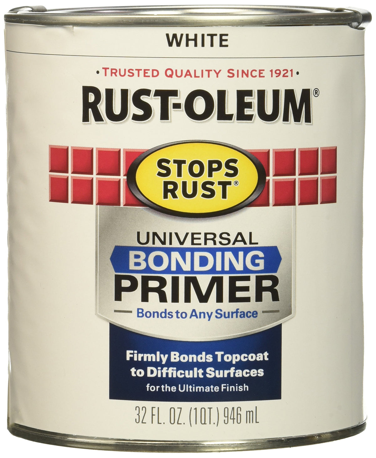 Rust-Oleum 330494 Quart Universal Bonding Primer, 32 Oz, White (Pack o ...