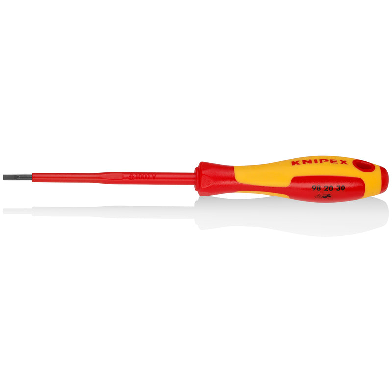 KNIPEX Slotted Screwdriver, 4"-1000V Insulated, 7/64" tip — Contractor ...