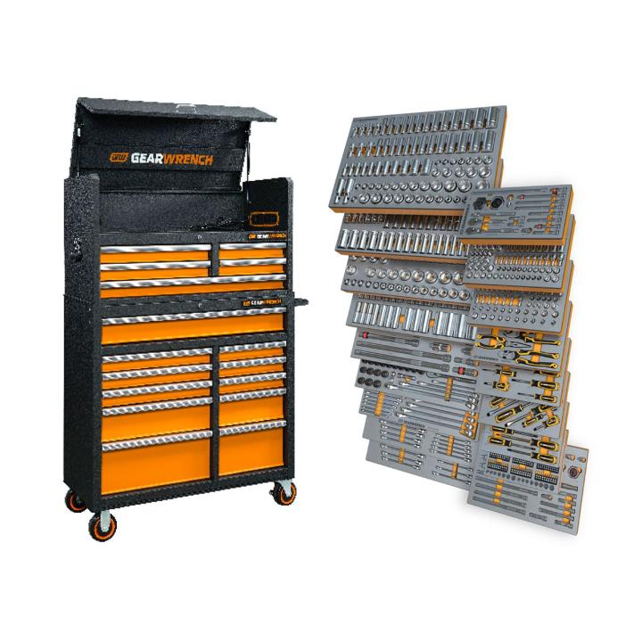 GEARWRENCH MEGAMOD 873 Piece Mechanics Tool Set in Premium Modular Foa ...