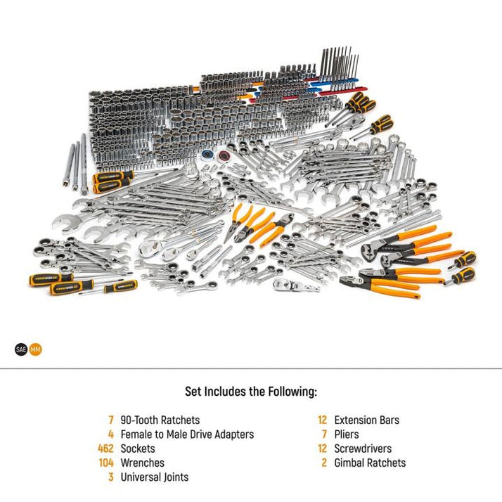 GEARWRENCH MEGAMOD 614 Piece Master Mechanics Hand Tool Set with Modul ...
