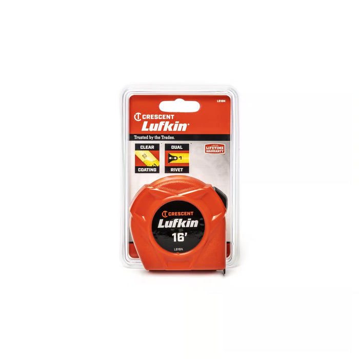 Crescent Lufkin L616N 3/4" x 16' Yellow Clad Power Return Tape Measure ...