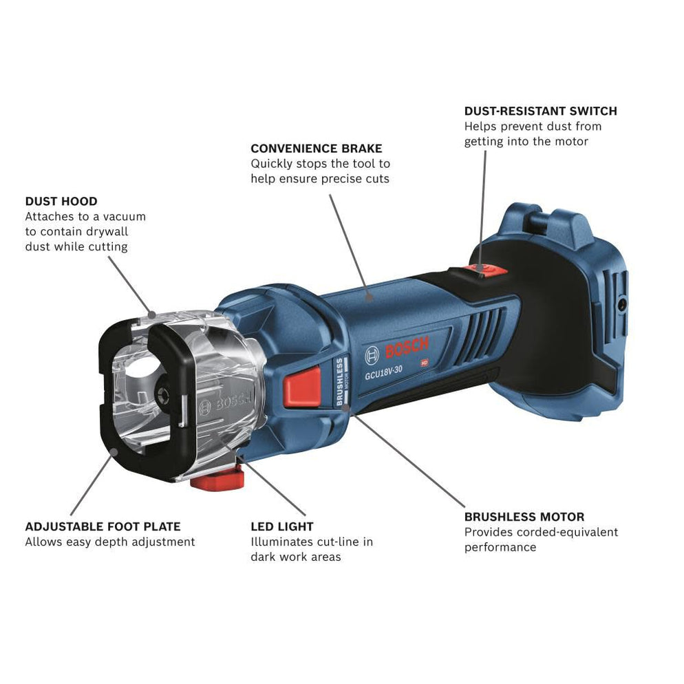Bosch 18V Cut-Out Tool Brushless (Bare Tool) — Contractor Tool Supply ...