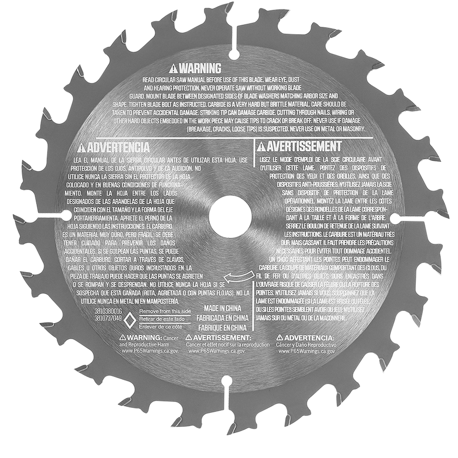 SKIL 6-1/2 In. x 24-Tooth Carbide Tipped Circular Saw Blade ...