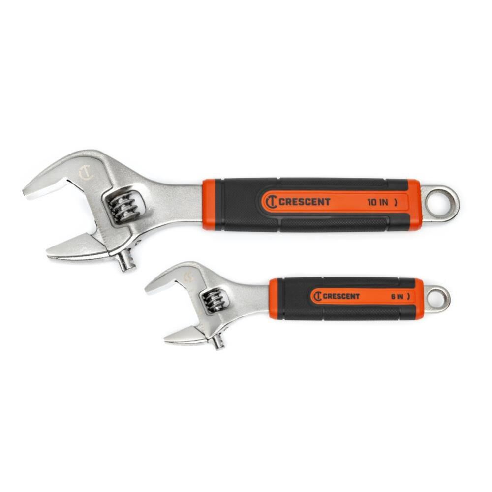Crescent 6 Inch & 10 Inch Cushion Grip Adjustable Wrench Set 2pc ...