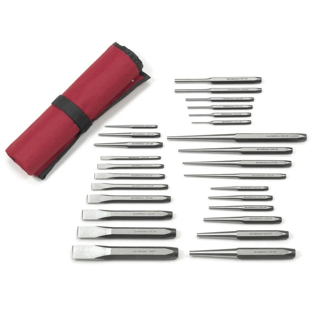 GEARWRENCH 27 Piece Large Chrome Punch & Chisel Set | 82306 ...