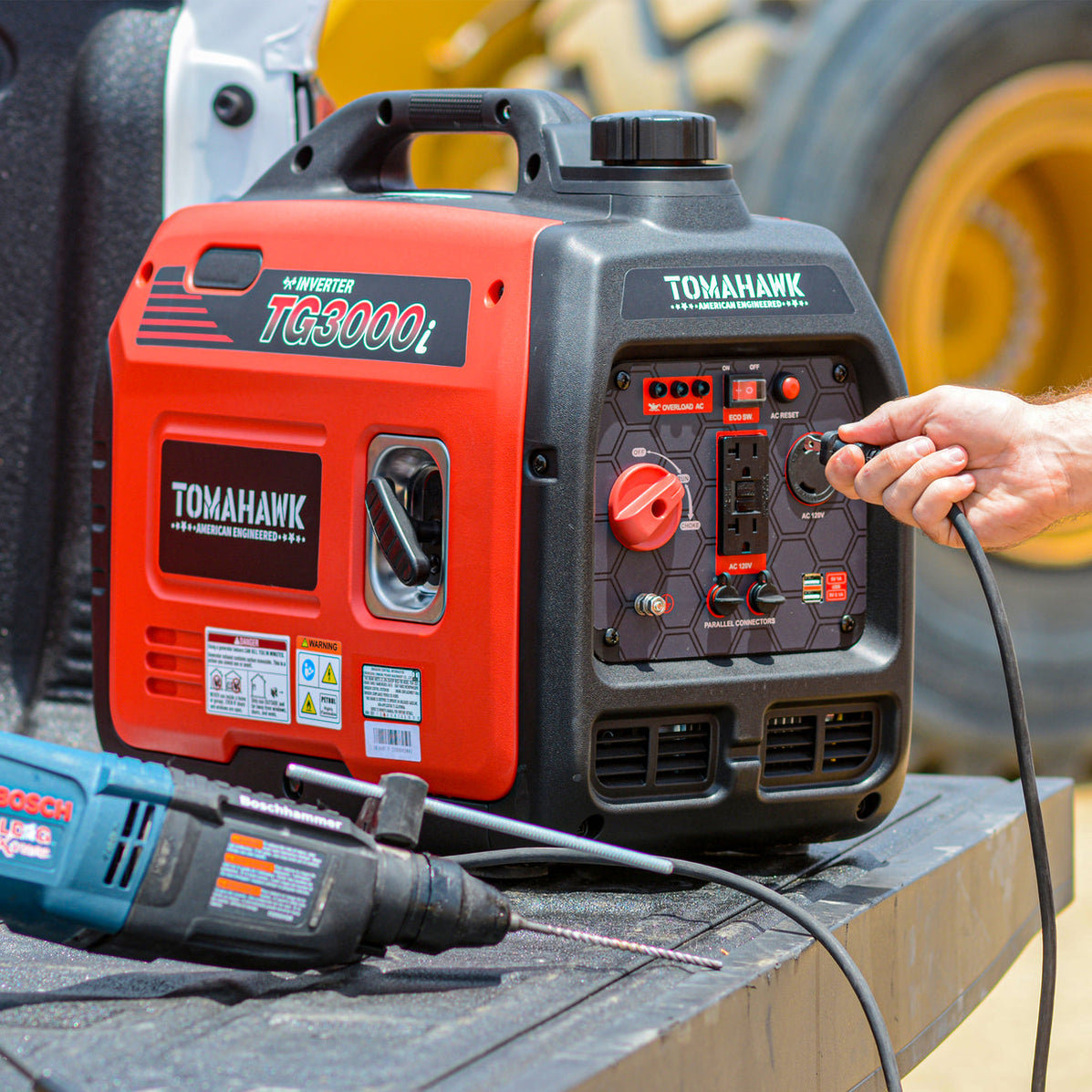 Tomahawk TG3000i-BRV 3000 Watt Inverter Generator Super Quiet Portable ...