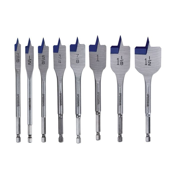 IRWIN IWAX128PC Speedbor Max Drill Bit Set, 8-Piece — Contractor Tool ...