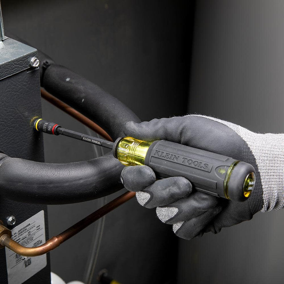 Klein Tools 32304 Screwdriver, 14-in-1 Adjustable Screwdriver with Fli ...