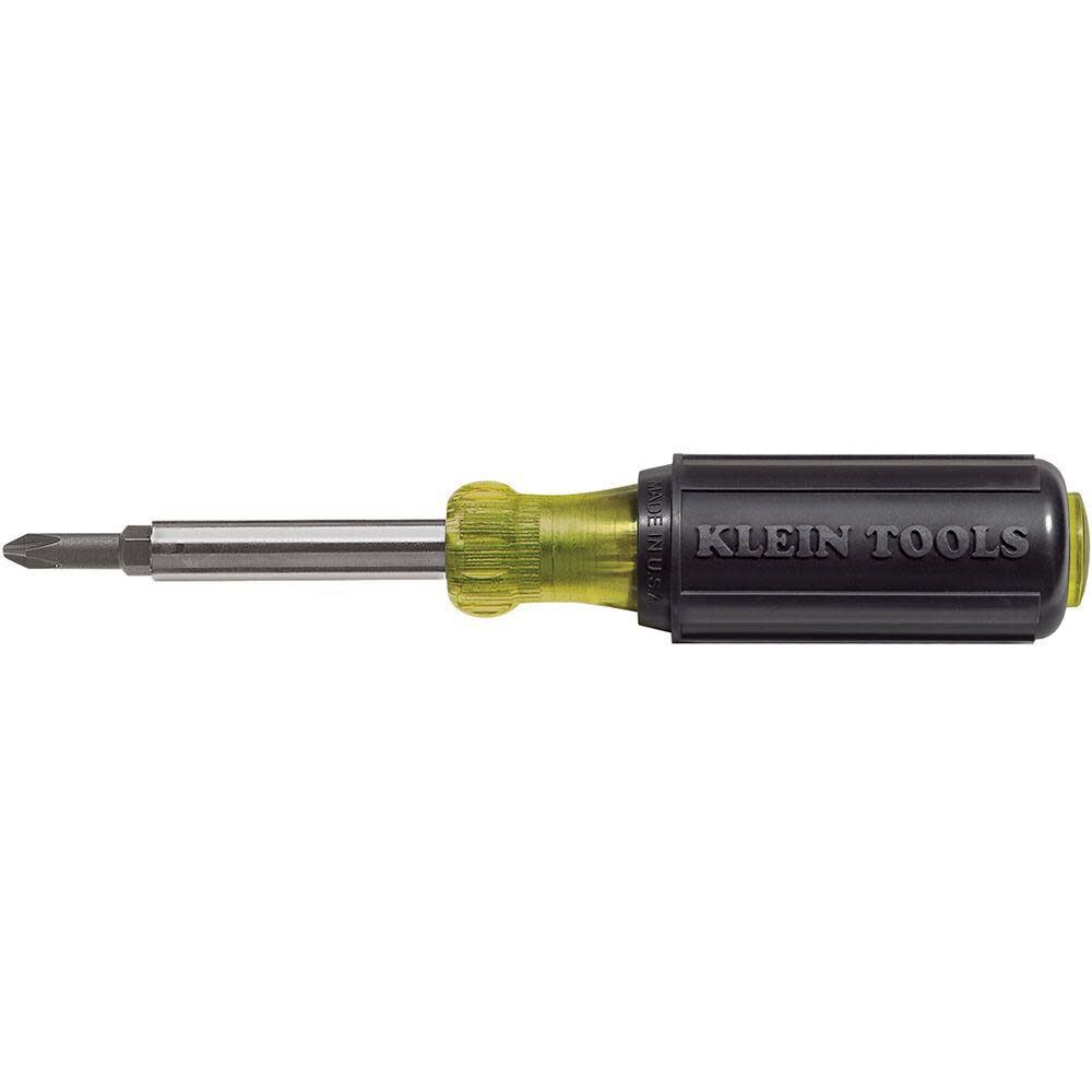 Klein Tools 32476 5-In-1 Multi-Bit Screwdriver / Nut Driver with 2 Slo ...