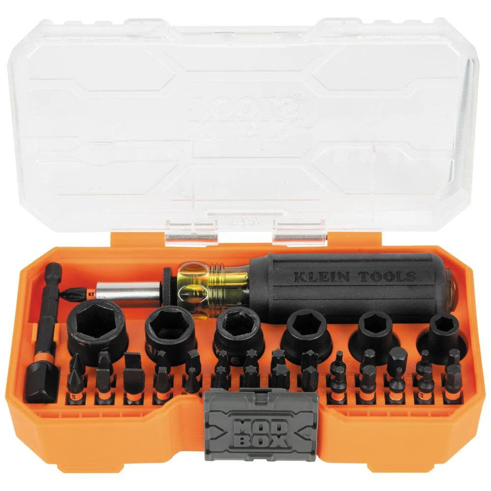 Klein Tools 33805 ProFlex 38-Piece SAE Impact Driver Tool Set with Mod ...