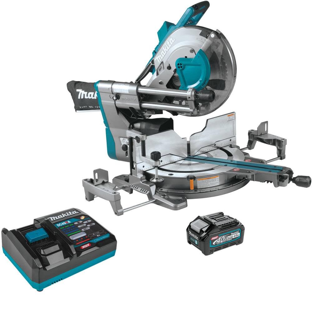 Makita (GSL04M1) 40V Max XGT 12 In. Dual-Bevel Sliding Compound Miter ...