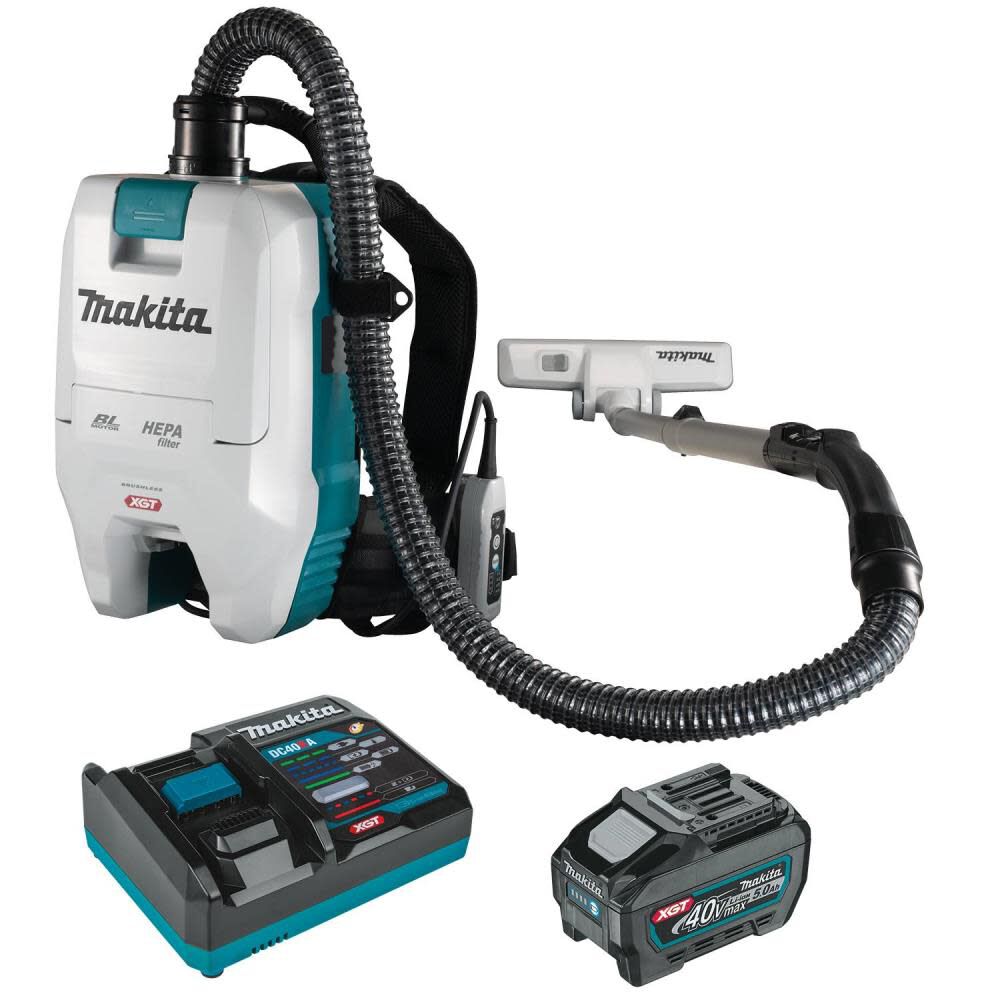 Makita GCV05T1X 40V MAX XGT️ 2 Quart HEPA Backpack Dry Vacuum Kit ...