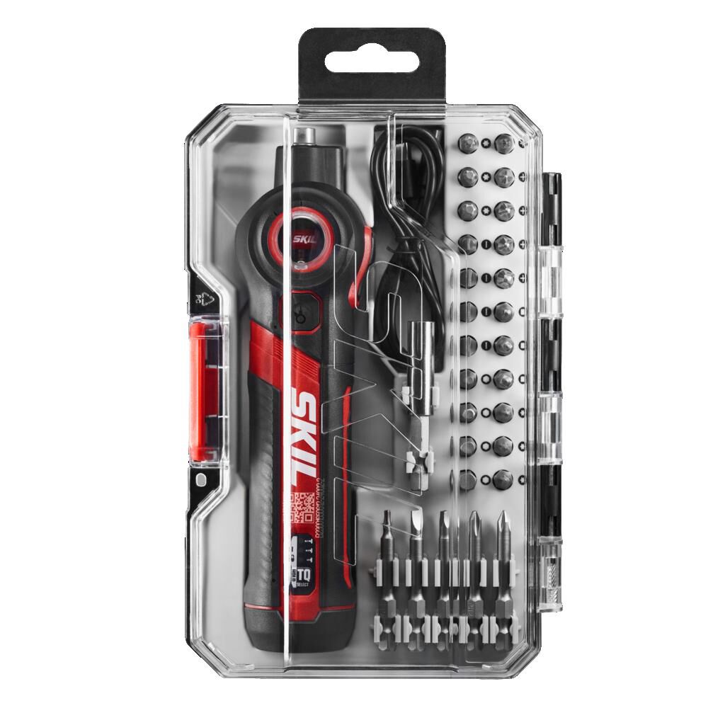 SKIL Twist 2.0 Rechargeable 4V Screwdriver with 28-Piece Bit Kit ...