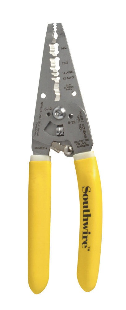Southwire Wire Stripper/Cutter 12-14 AWG Ergonomic Handles NM Cable ...
