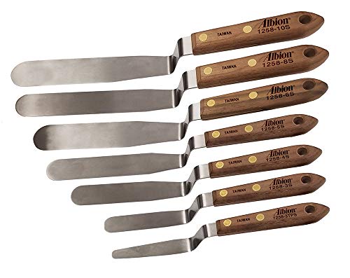 Albion Engineering 7-Piece Classic Offset Caulk Tooling Spatula Set ...
