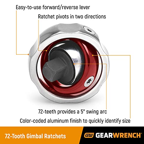 GEARWRENCH 3/8" Drive 72 Tooth Gimbal Ratchet - 81270 — Contractor Tool ...