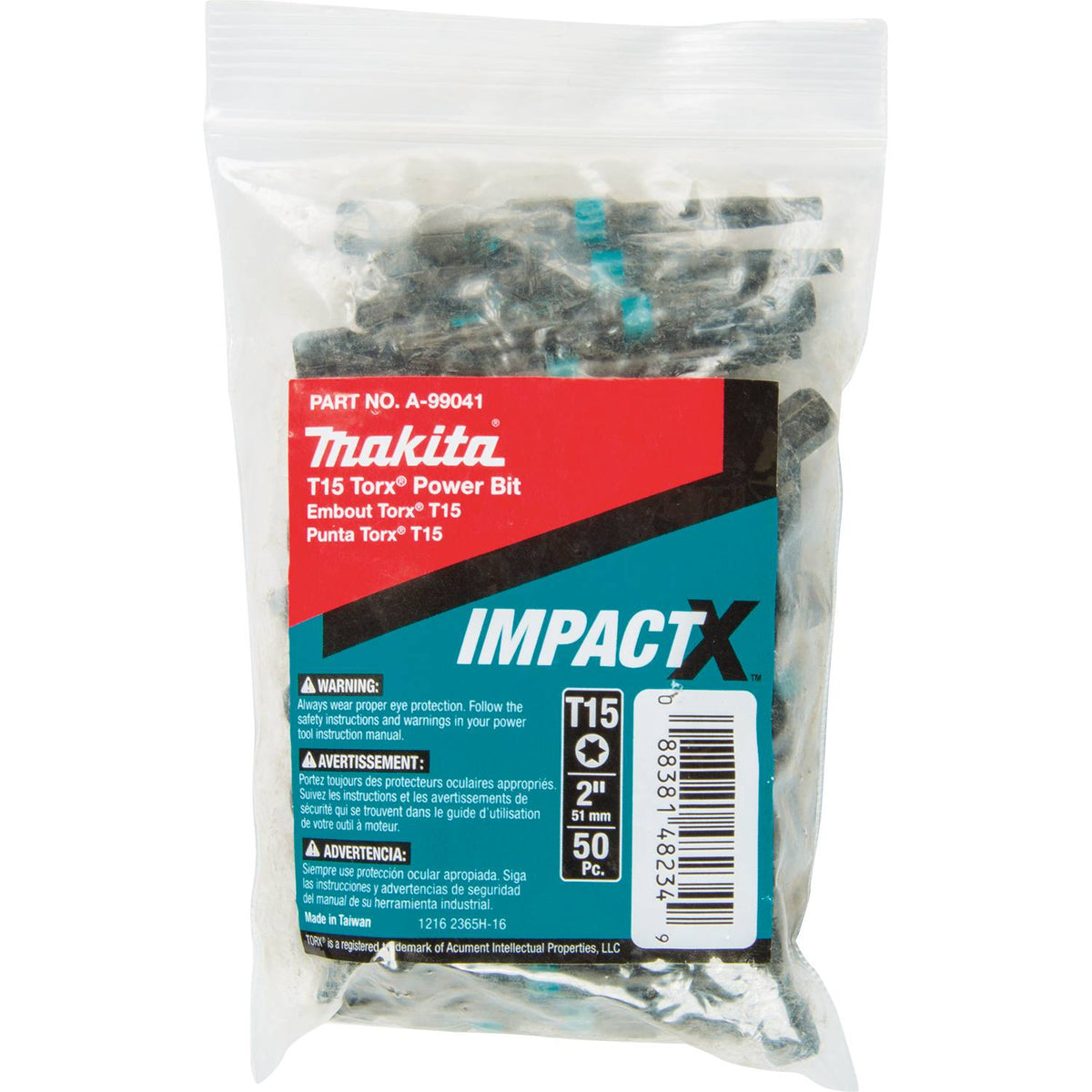 Impact X T15 Torx 2″ Power Bit, 50/pk, Bulk — Contractor Tool Supply, a ...