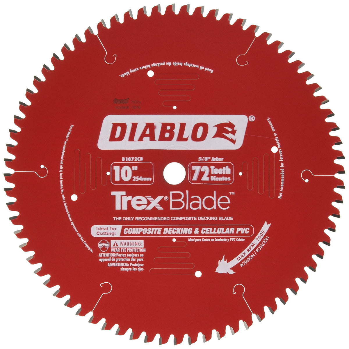 Diablo Tools TrexBlade 10 In. x 72 Tooth Composite Decking Miter and T ...