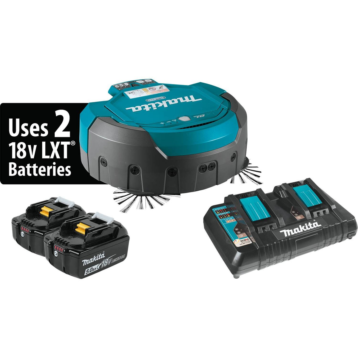 Makita DRC200PT - 18V X2 LXT Brushless Cordless Robotic Vacuum Kit (5 ...